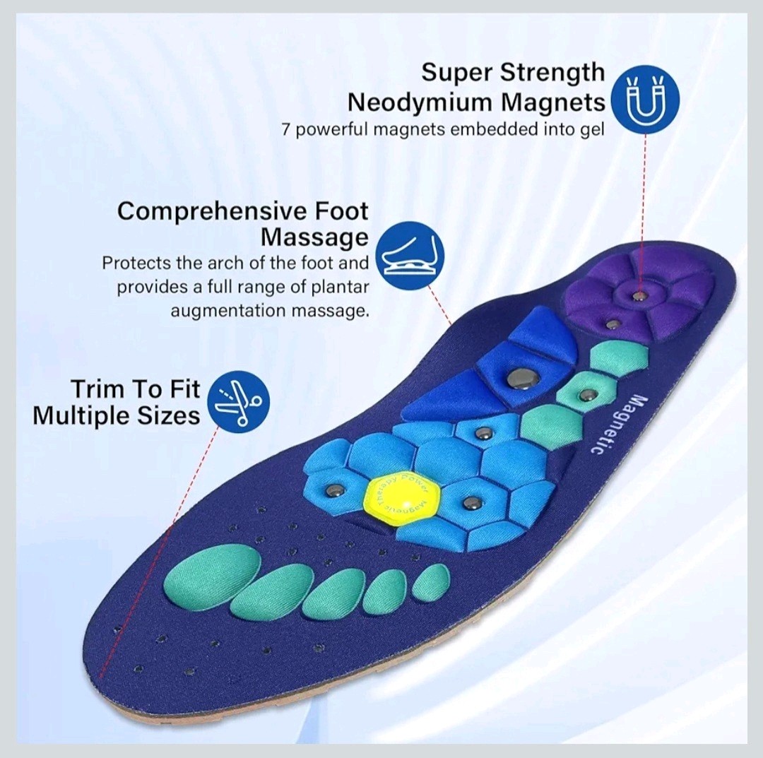 Super Magnetic Therapy Insoles 1 Pair - Megashopltd