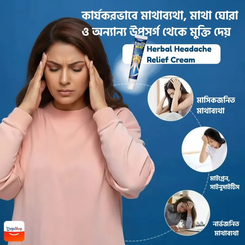 Premium Natural Headache Relief Cream - Megashopltd